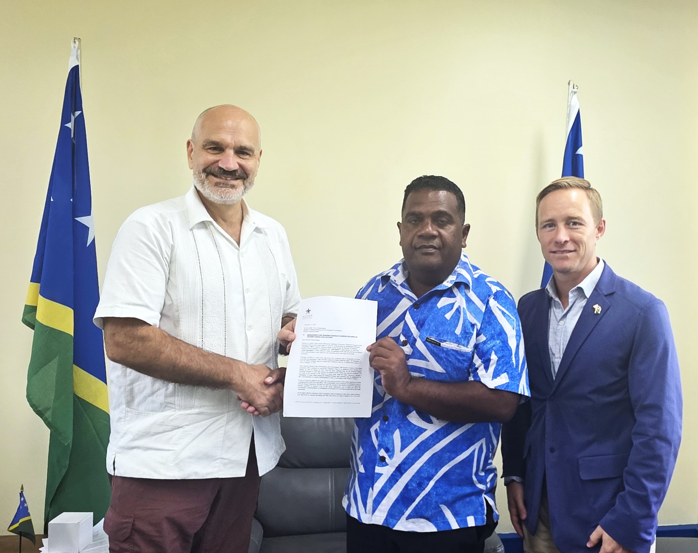 Solomon Islands And United States Government Signed MCC-SITHP Timeframe ...